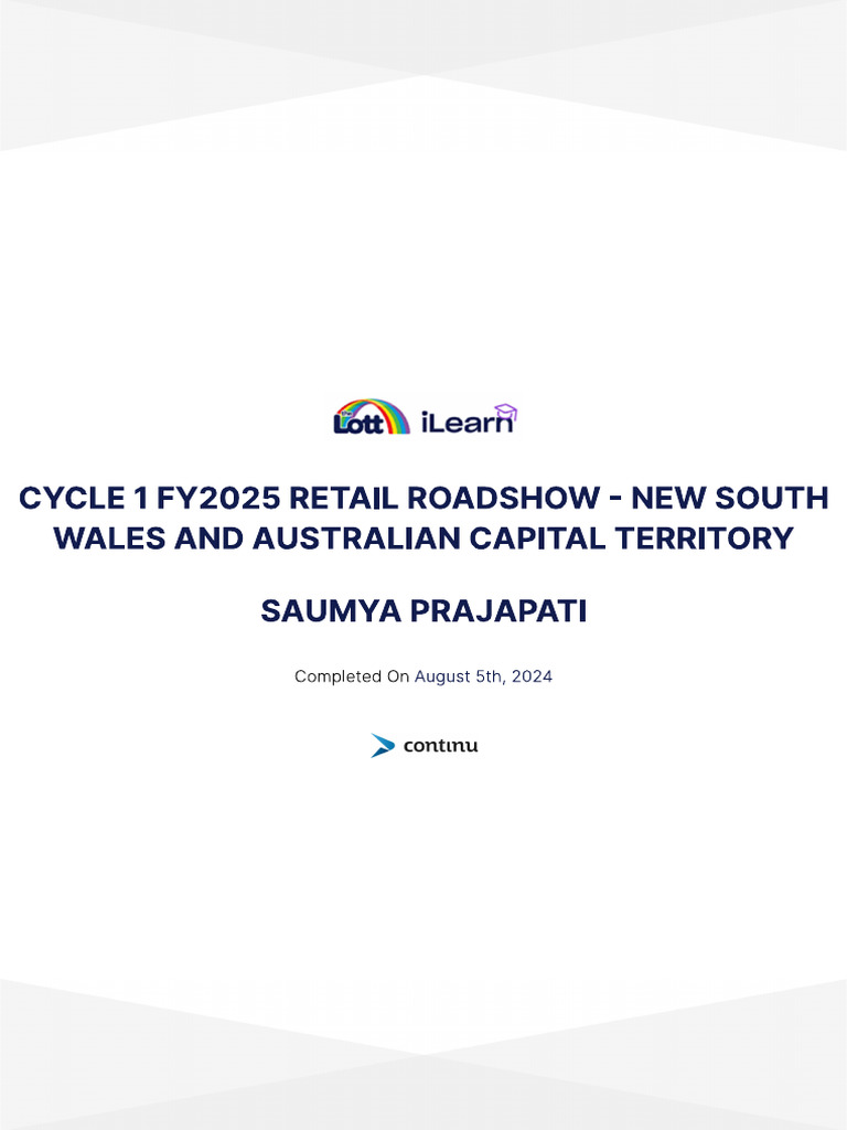 1 Lotto Certificate | PDF