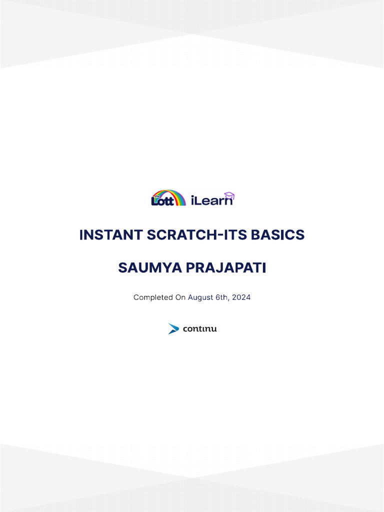 Instant Scratch Its Basic Certificate Pdf 2566