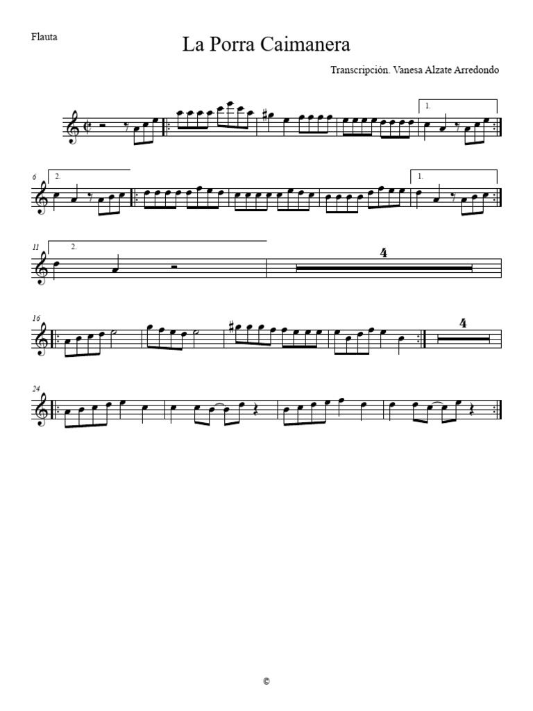 La Porra Caimanera Transcription | PDF