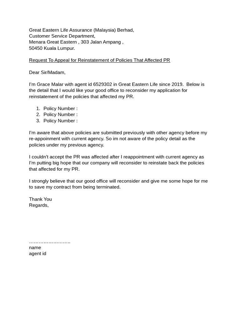 PR Appeal Letter Egracemalar | PDF | Career & Growth