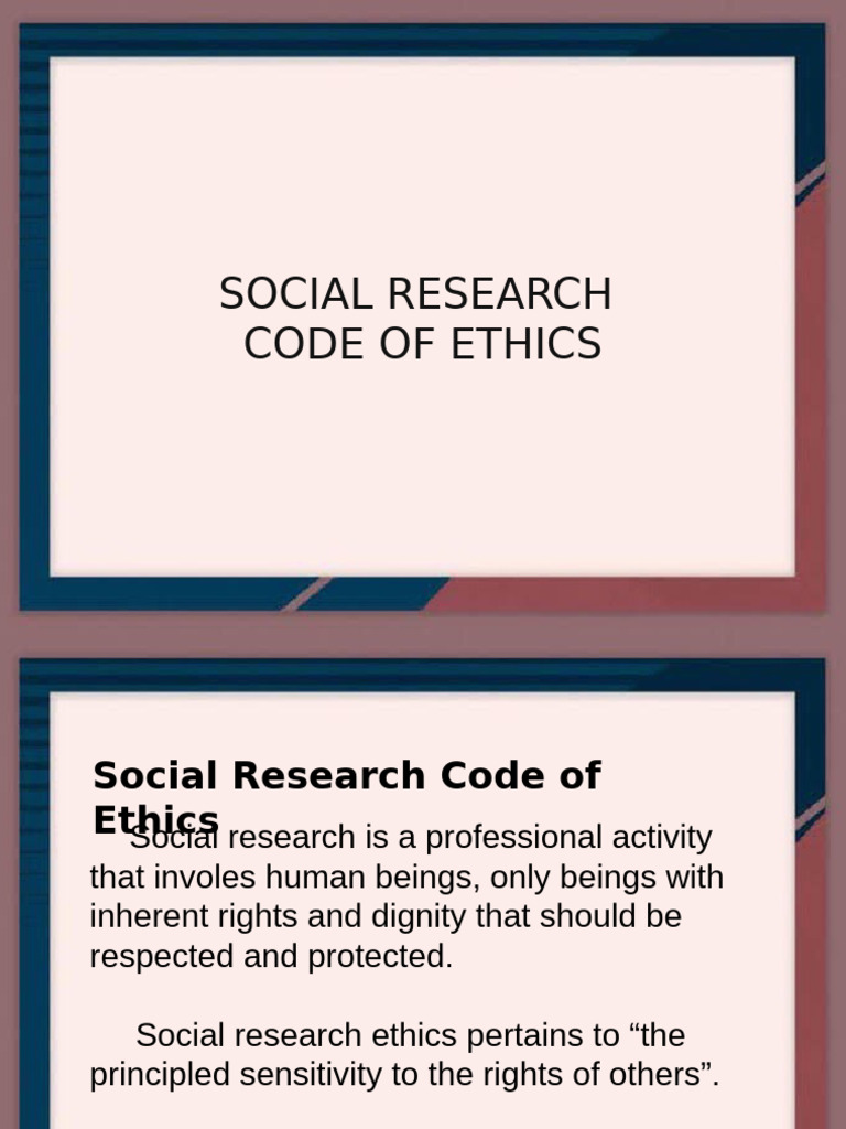 Social Research Ethics Guide | PDF | Career & Growth