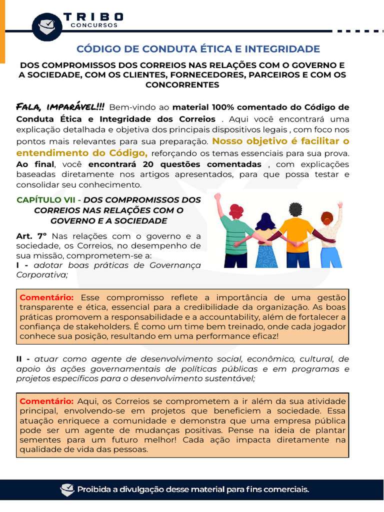 Código de Conduta Ética e Integridade - Correios - PT 4 | PDF ...