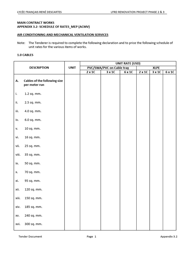 Appendix 3 2 Sor Mep Acmv Pdf Duct Flow Manufactured Goods