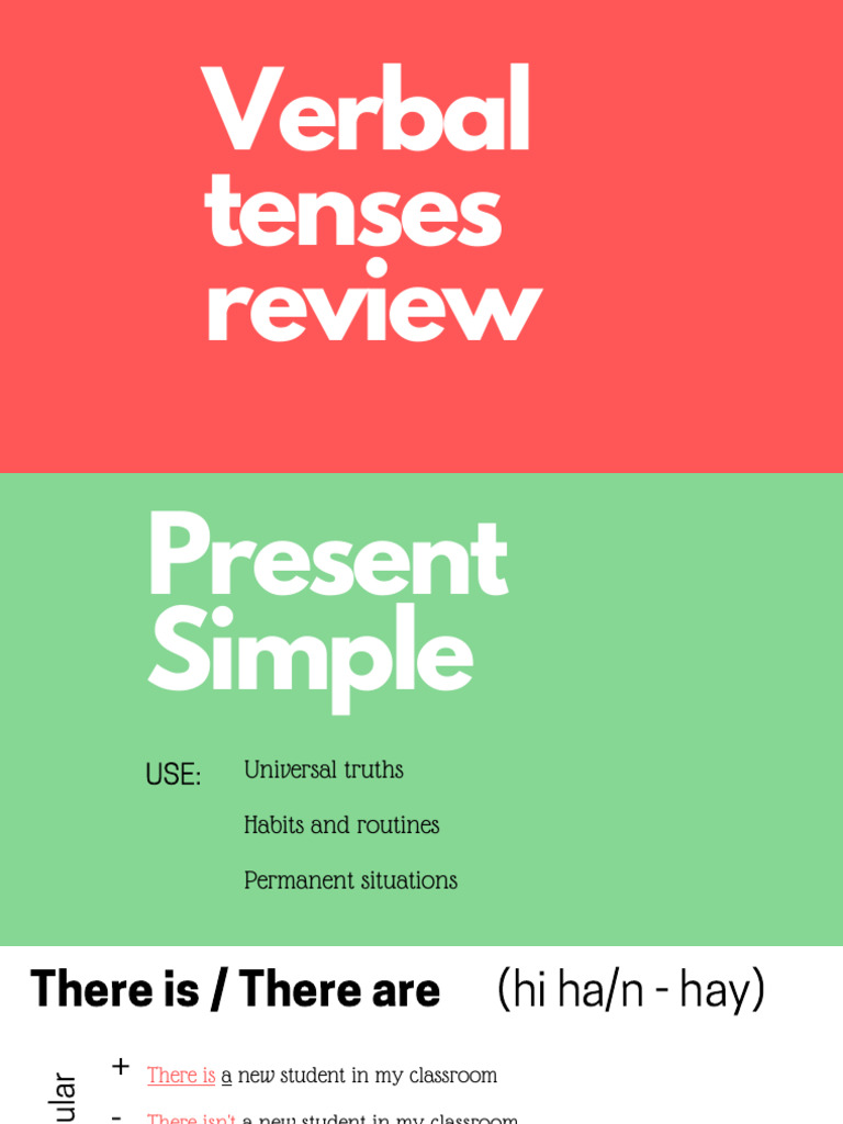 Verbal Tenses | PDF | Syntax | Linguistics