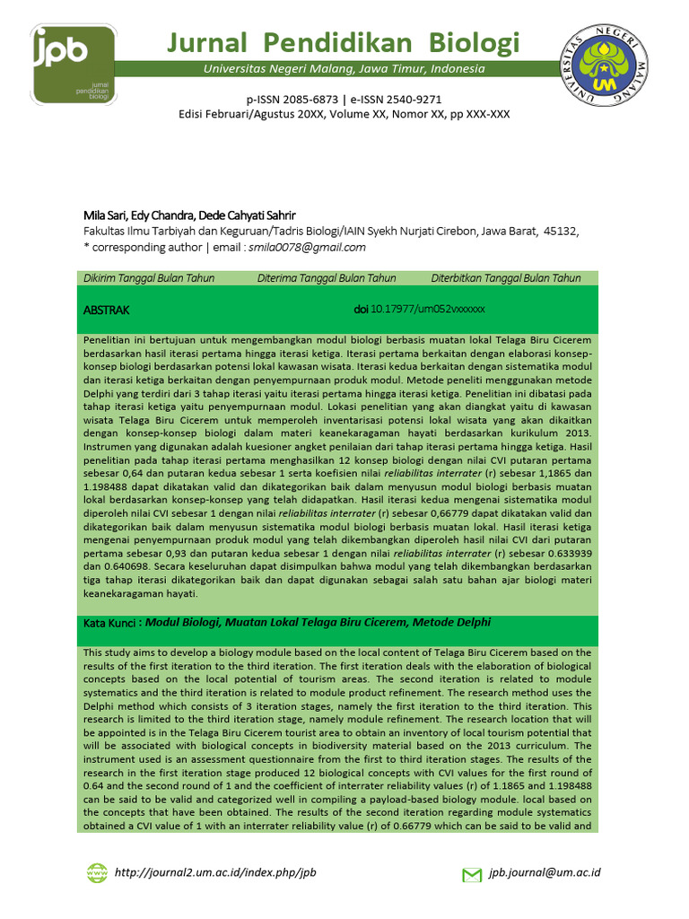 Jurnal 2022 Biologi Mila Sari | PDF