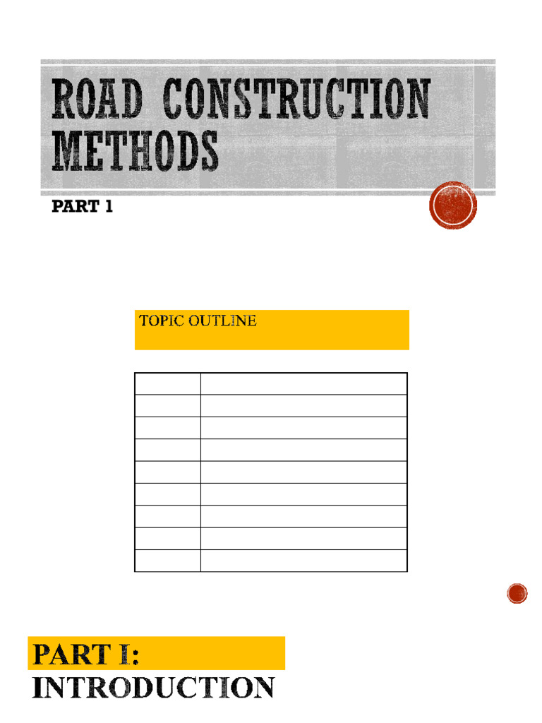Road Construction Methods Part 1 | PDF | Road | Concrete