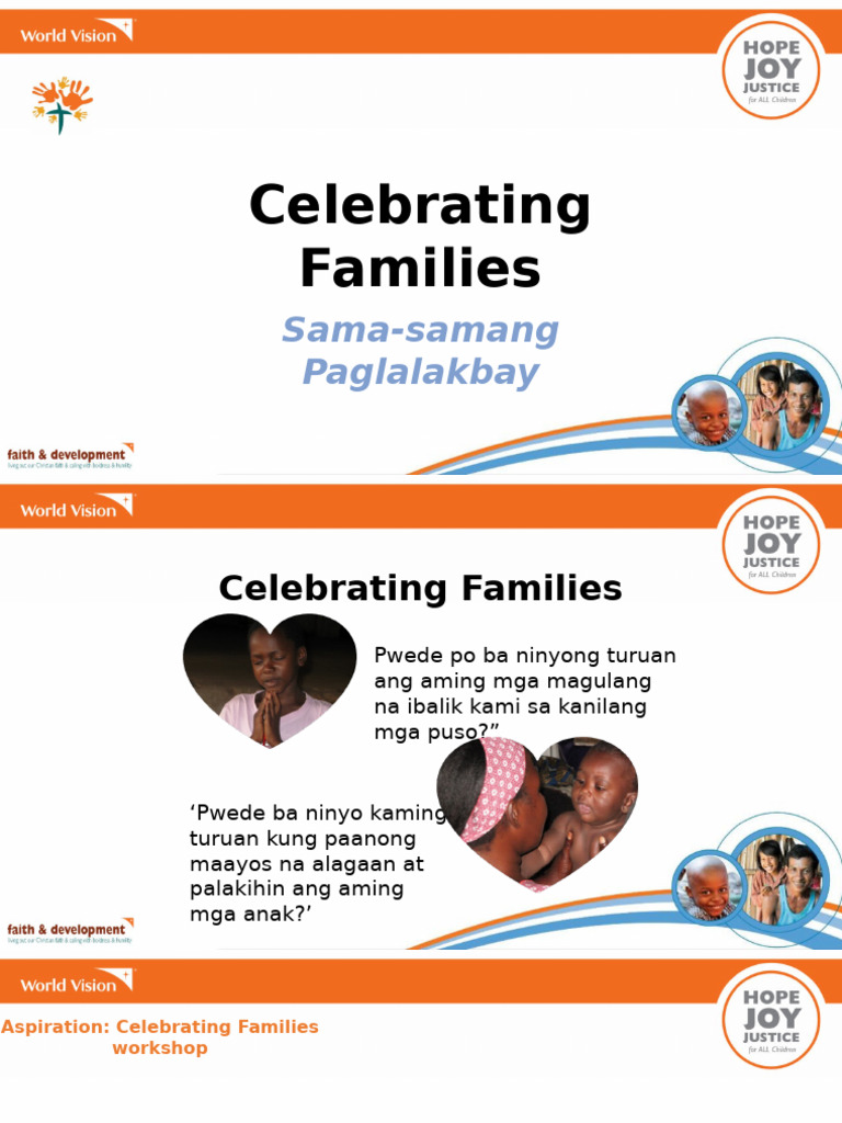 Celebrating Families - PPT (Tagalog) | PDF