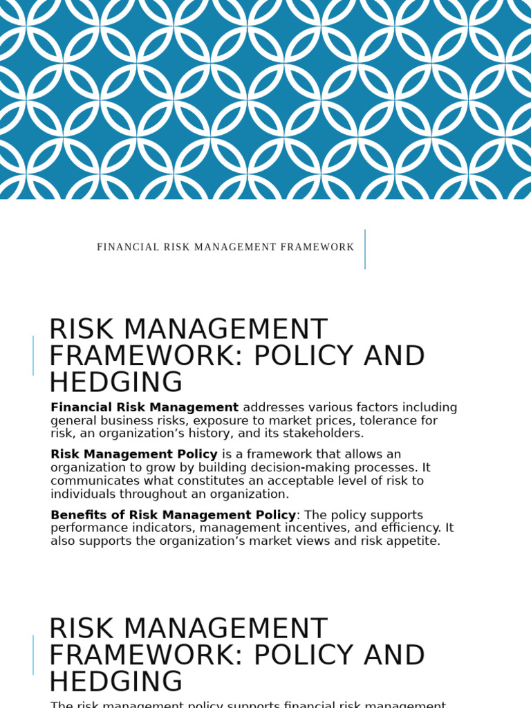 03 Financial Risk Management Framework | PDF | Risk | Derivative (Finance)