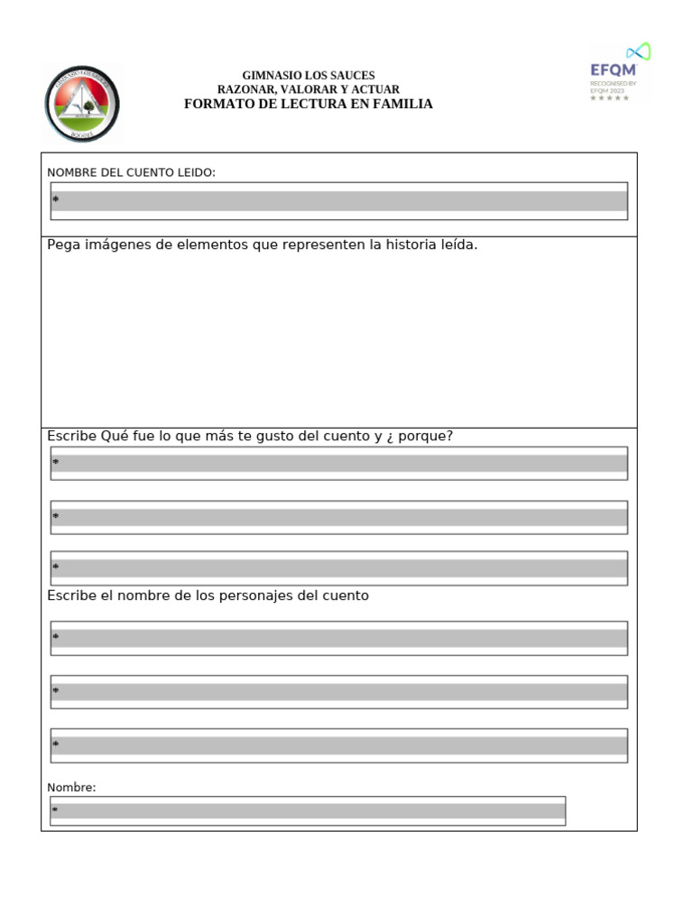 Bitacora 3 Lectura en Familia | PDF | Ficción general