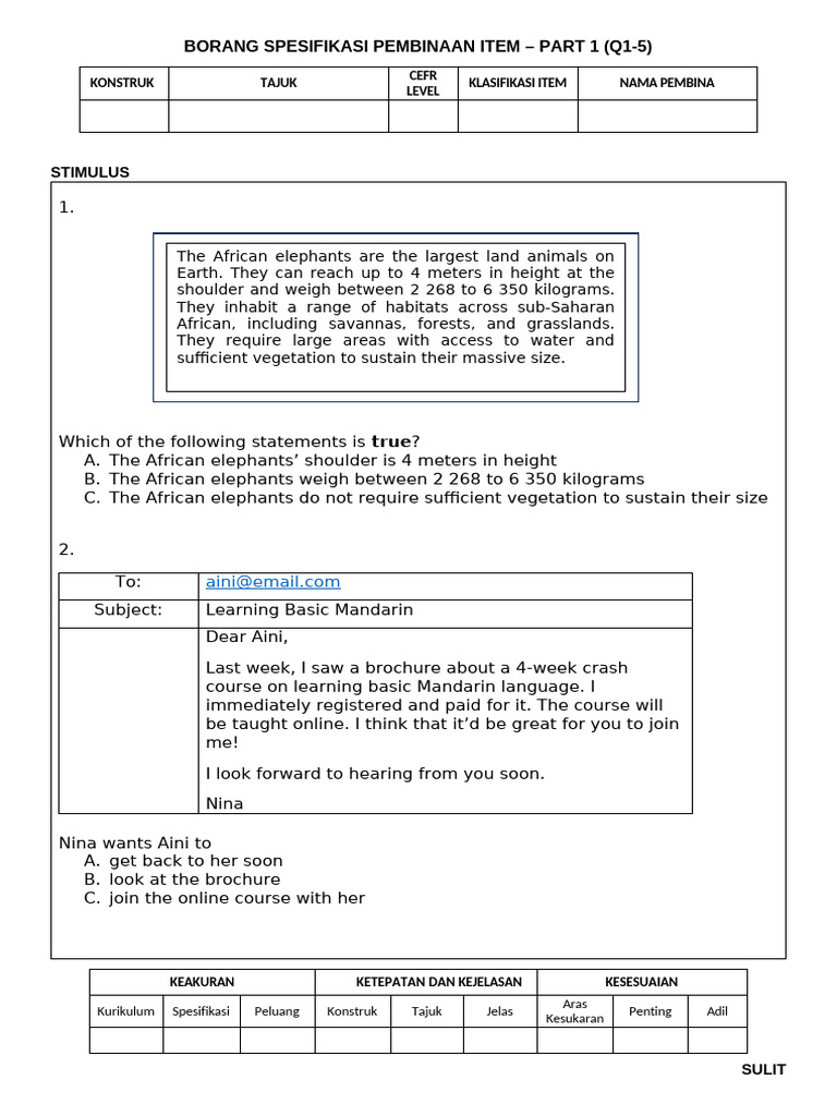 Jsi Part 1 English Year 5 | PDF | Biogeography | Habitat