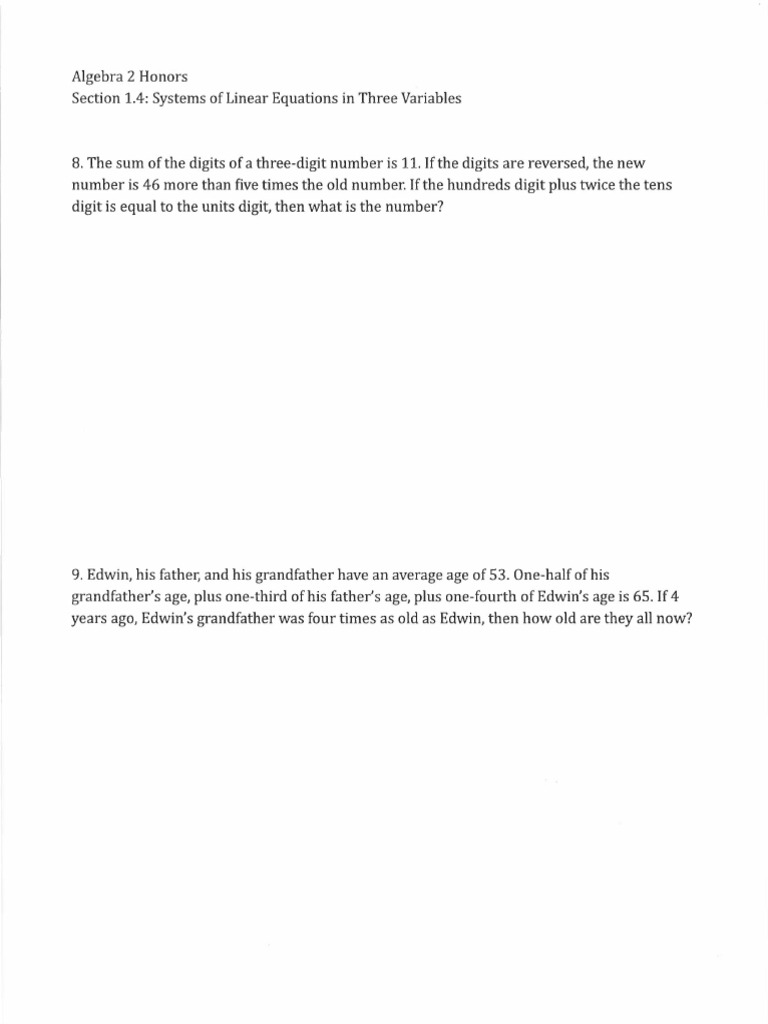 Section 1.4 Extra WP | PDF | Algebra | Mathematics