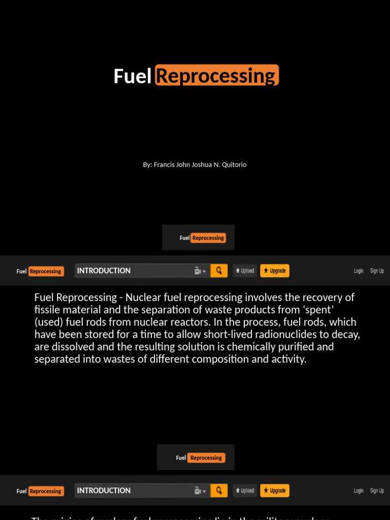 Fuel-Reprocessing | PDF | Nuclear Fuel | Plutonium