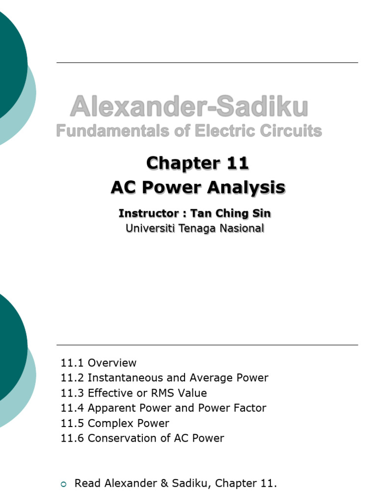 EEEB123 - Chapter 11 - AC Power Analysis - PPN 22.09.2021 | PDF | Ac ...