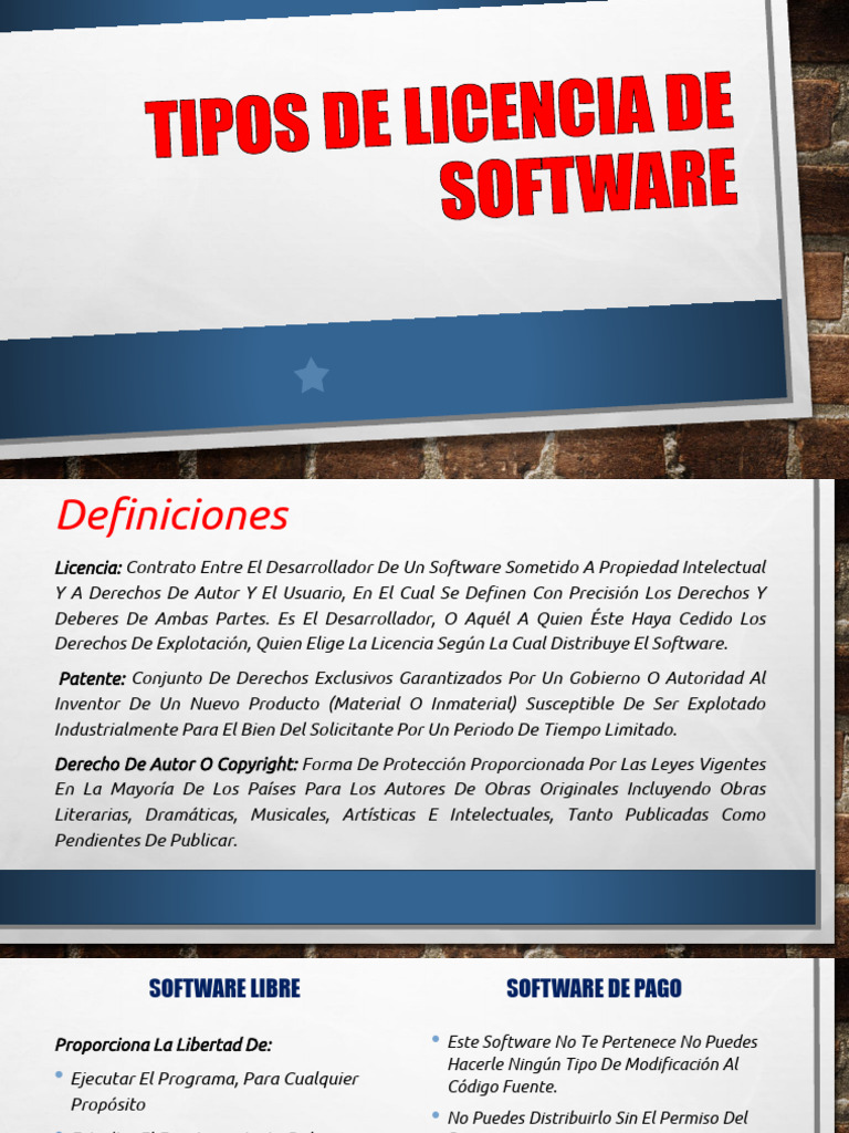 Tipos de Licencia de Software | PDF | Software propietario | Software libre