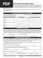Physical Restraint Monitoring Form | PDF | Medicine | Health Care
