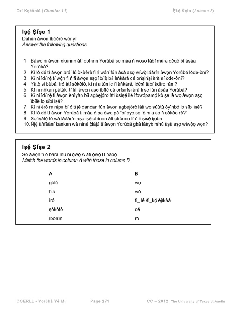 YorubaYeMi-textbook Parte4 | PDF