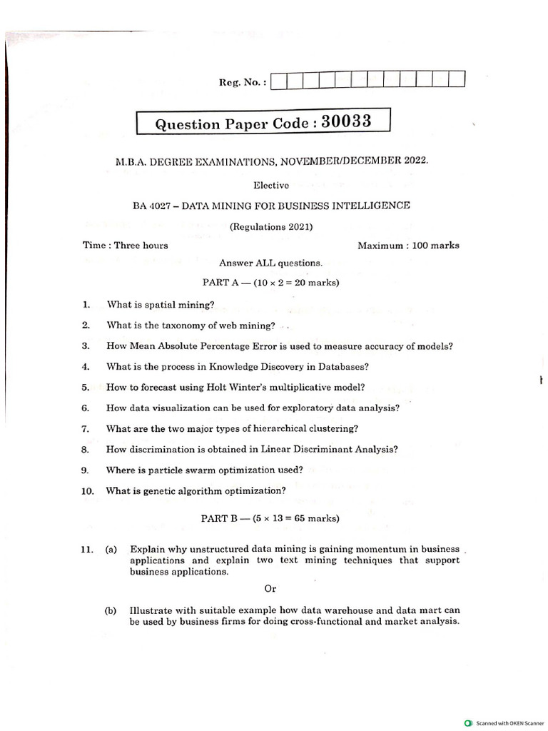 Data Mining For Business Management | PDF