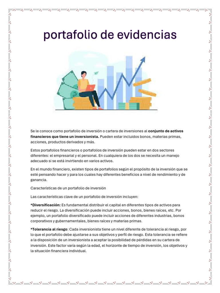 portafolio de inverciones | PDF | Portafolio (Finanzas) | Inversiones
