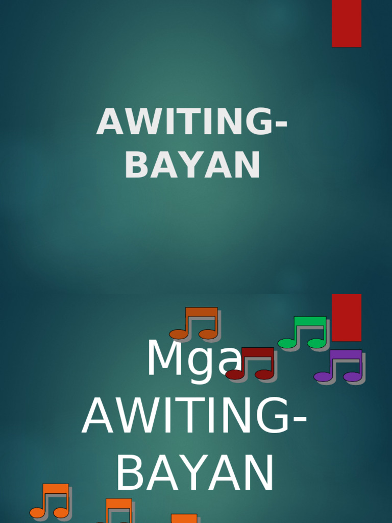 WEEK 3-Awiting Bayan | PDF