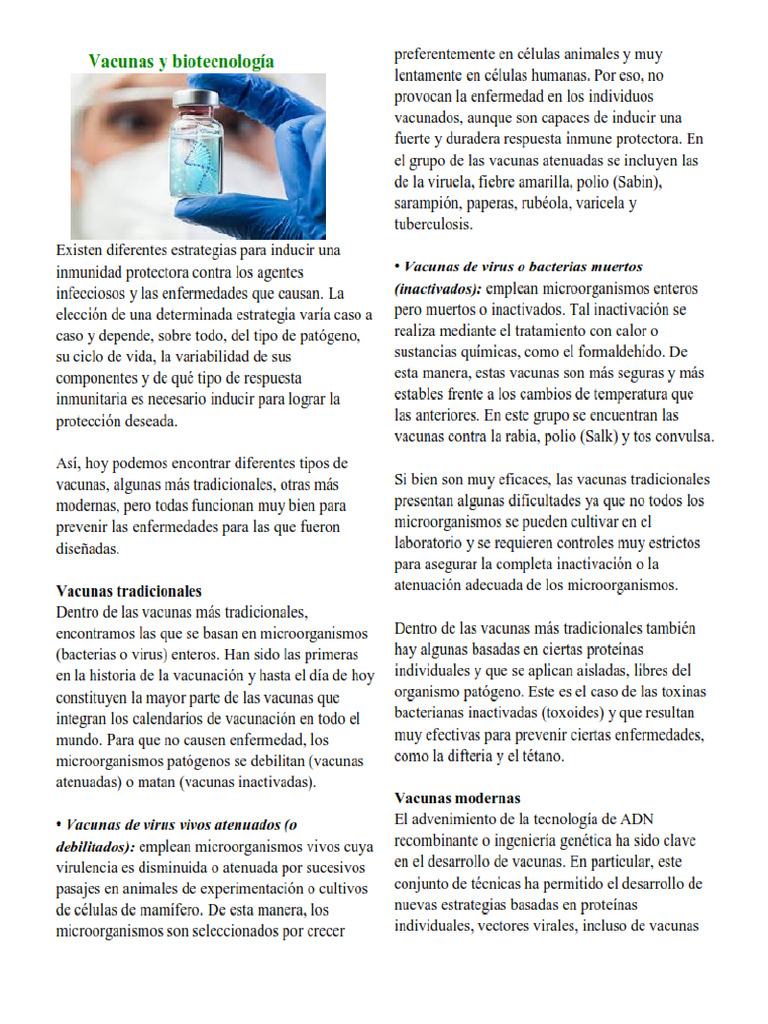 Teorico Vacunas Biotec | PDF