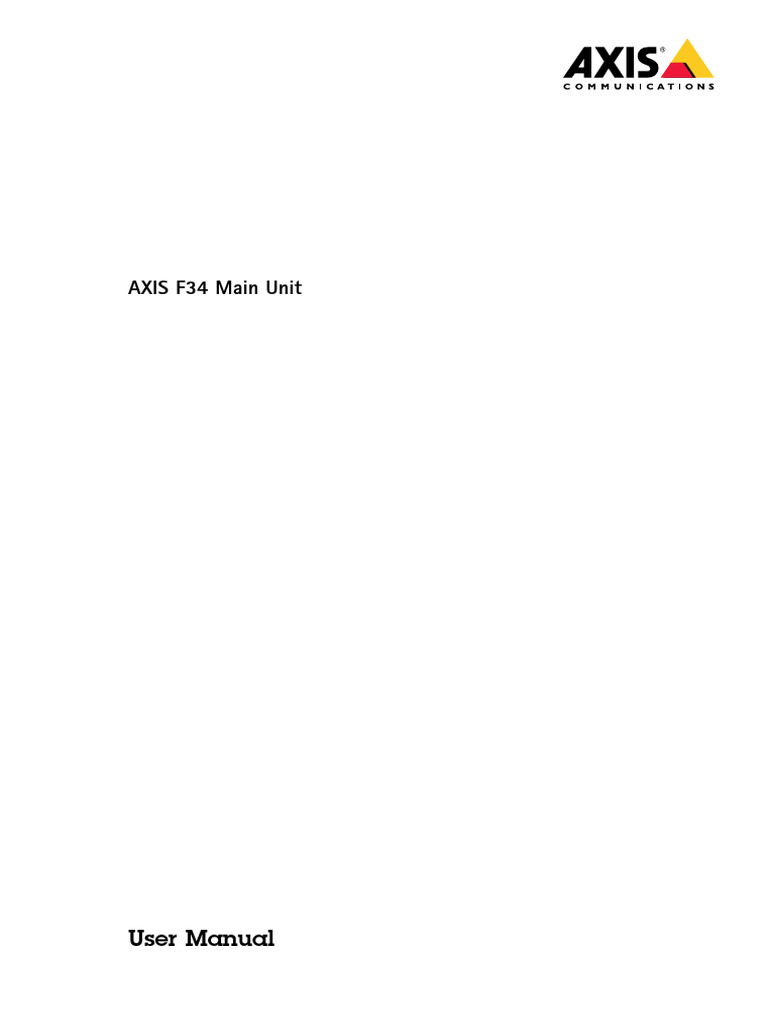 Axis f34 User Manual en US 108767 | PDF | Ip Address | Electromagnetic ...
