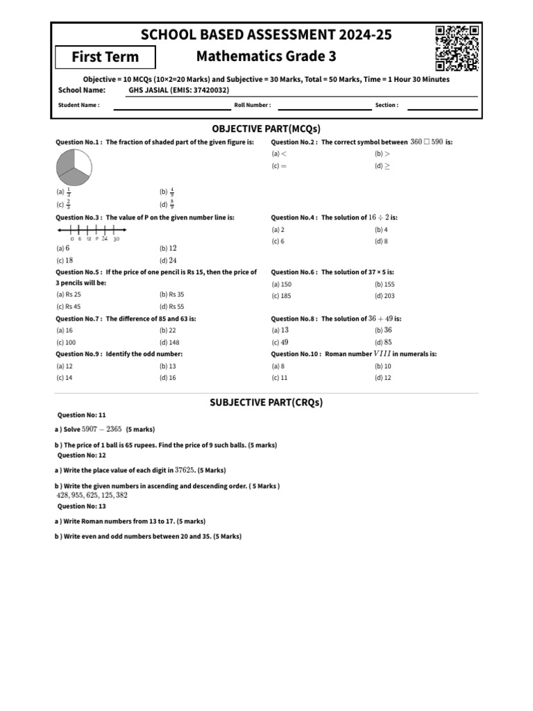 3 math | PDF | Mathematical Notation | Numbers