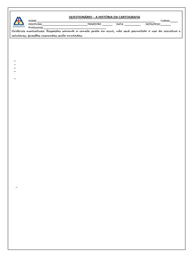 Question-Rio - A Hist-Ria Da Cartografia | PDF | Cartografia | Mapa