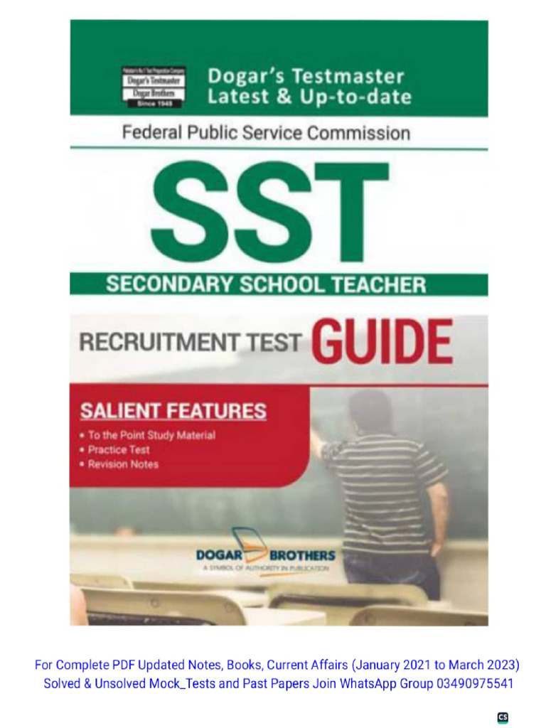 Doger Book For SST FPSC, SPSC, PPSC, New Adition | PDF
