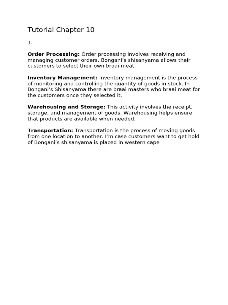 Tutorial Chapter 10: Order Processing | PDF