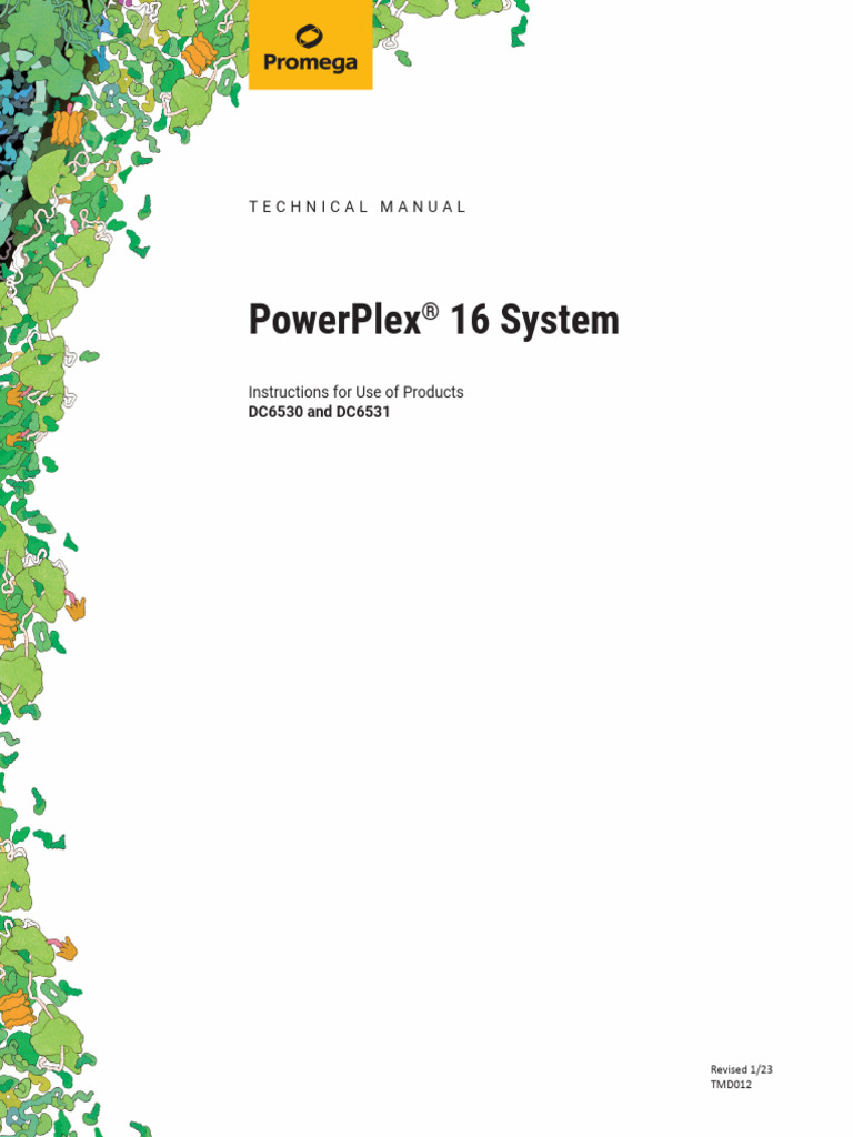 Powerplex 16 System Protocol | PDF | Polymerase Chain Reaction ...