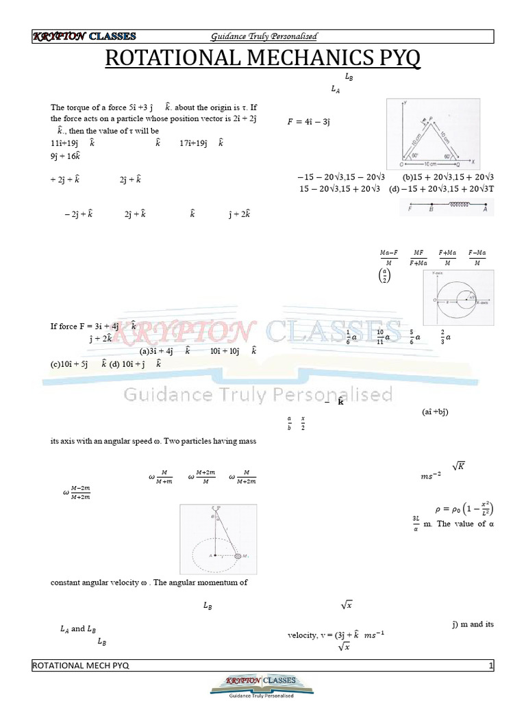 Pulley Mechanics and Angular Motion | PDF | Rotation Around A Fixed ...