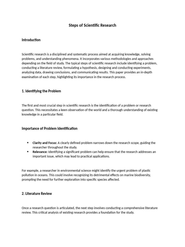 Steps of Scientific Research | PDF | Statistics | Hypothesis