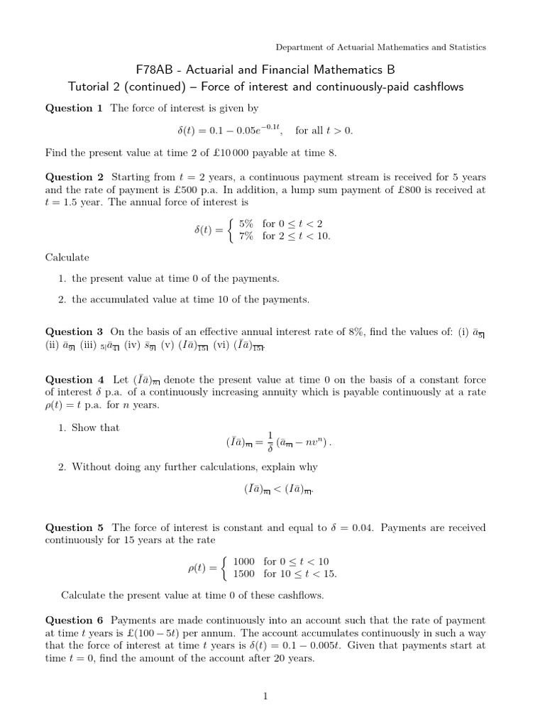 Tutorial 2b - 2021 With Solutions | PDF | Compound Interest | Present Value