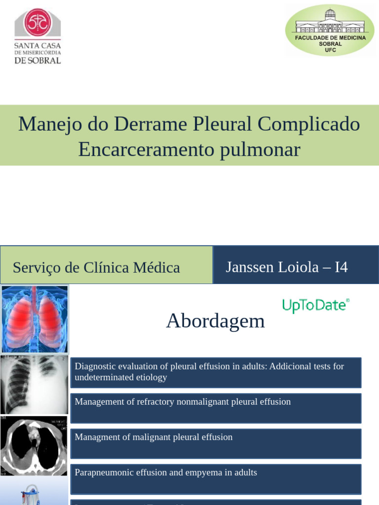 Manejo do Derrame Pleural Complicado | PDF | Doenças e distúrbios ...