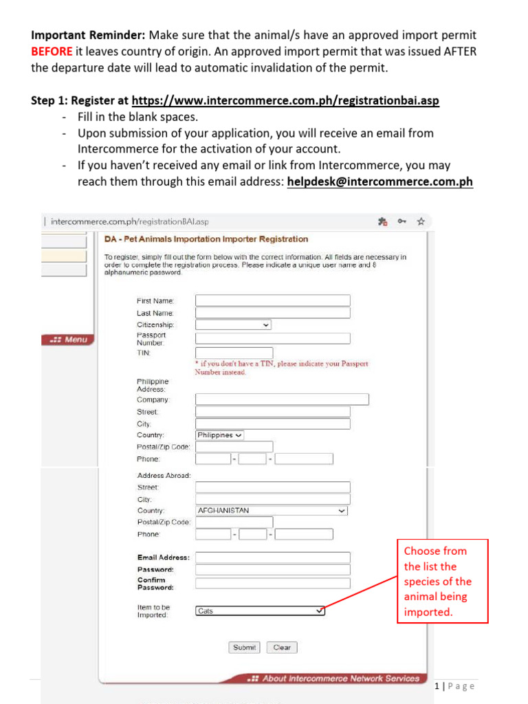 BAI Pet Import Intercommerce-Guide-062021 | PDF | Identity Document ...