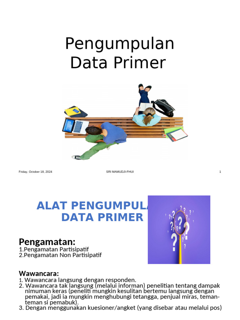 MPPH - Pengumpulan Data Primer | PDF | Karier & Perkembangan | Sains ...