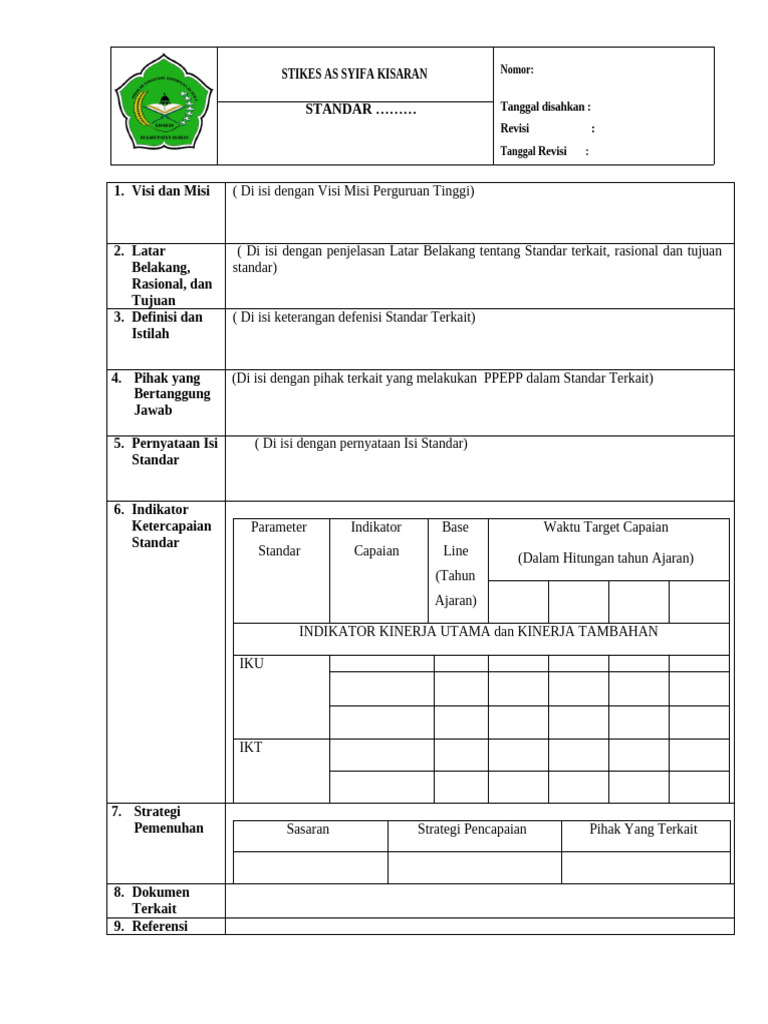 Template Standar | PDF