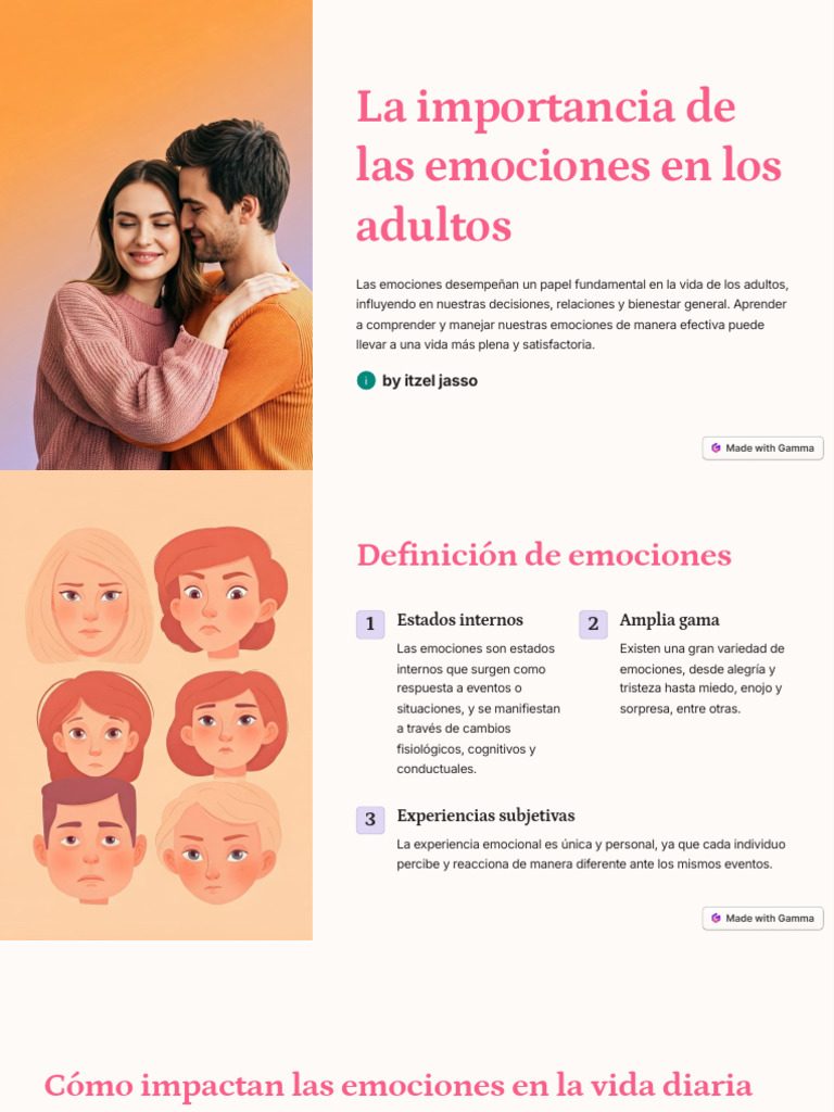 La Importancia de Las Emociones en Los Adultos | PDF | Las emociones | Adultos