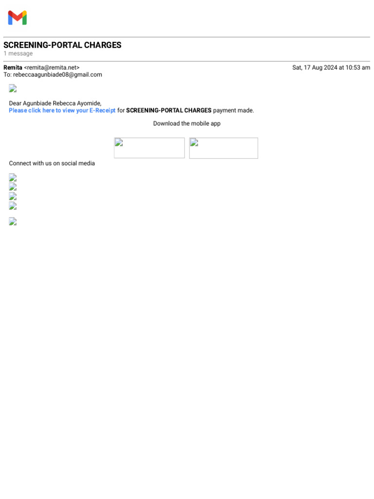 Gmail - Screening-portal Charges | PDF