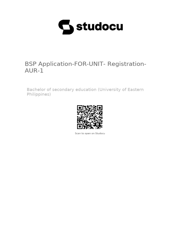 BSP Application For Unit Registration Aur 1 | PDF | Scouting | Girl Guiding And Girl Scouting