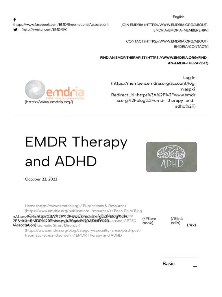 EMDR Therapy and ADHD - EMDR International Association | PDF ...