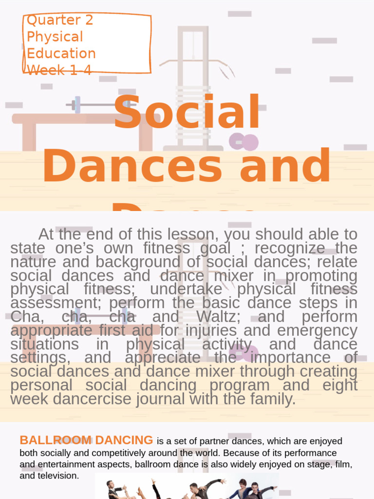 PE9 Q2 Social Dance and Dance Mixers | PDF | Ballroom Dance | Dances
