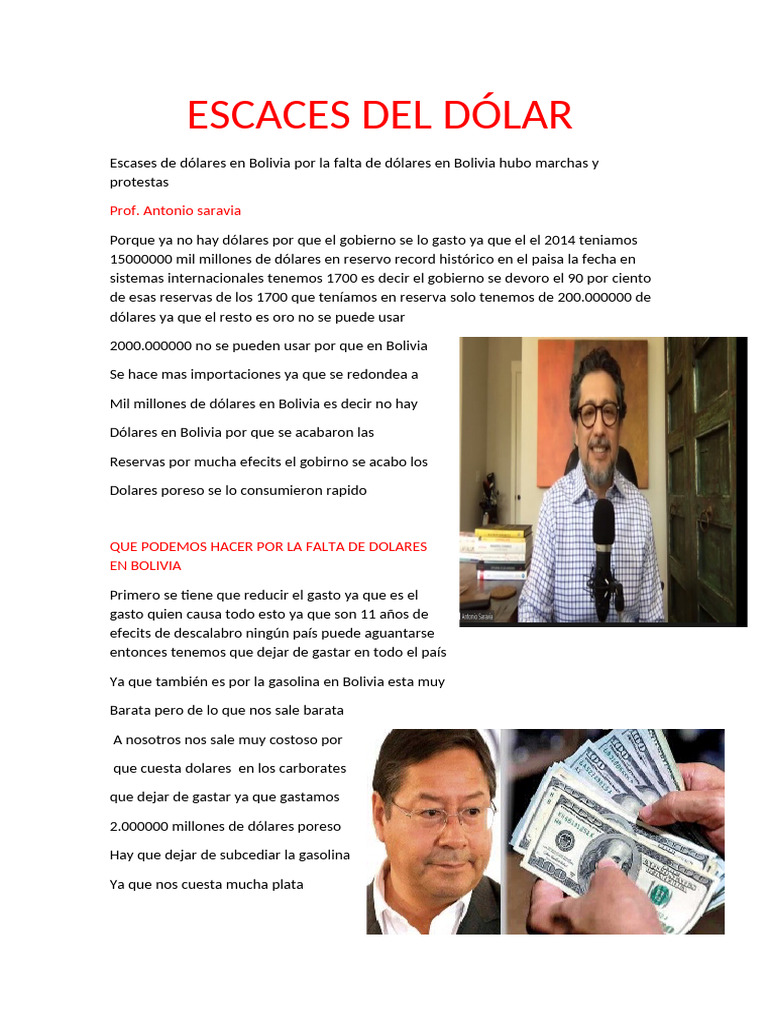 Escaces Del Dólar | PDF