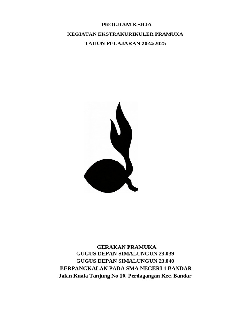 Program Kerja Pramuka Penegak | PDF | Bisnis