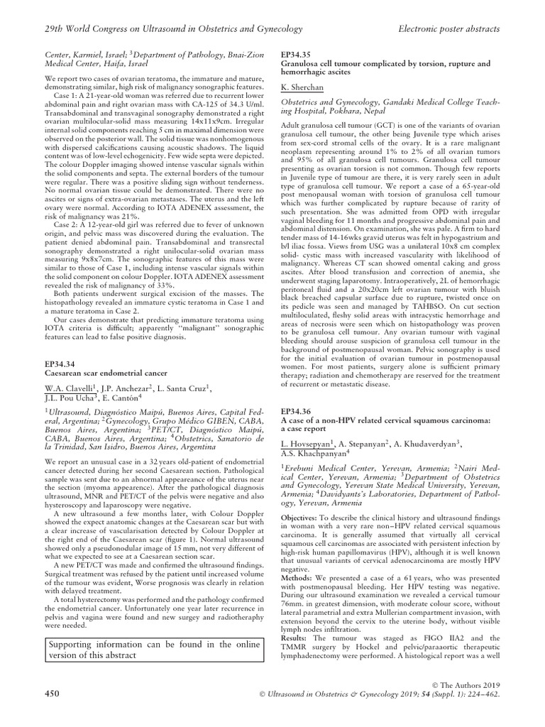 Clavelli 2019 | PDF | Ovarian Cancer | Cervical Cancer