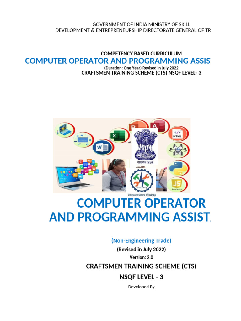 Computer Operator Training Curriculum | PDF | Microsoft Excel ...