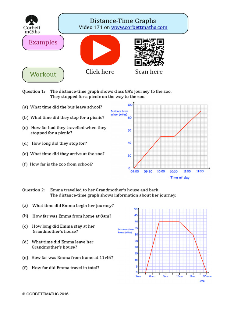 Distance Time Graphs PDF 240511 140710 | PDF | Spacetime | Velocity