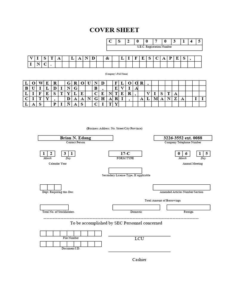 17C - VLL - Potential Issuance of Dollar Denominated Fixed Rate Notes ...