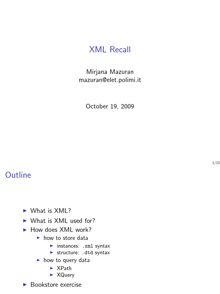 XML PDF | PDF | X Path | Xml