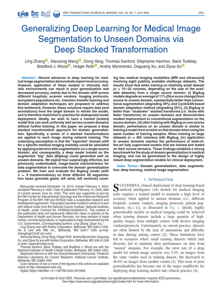 Generalizing Deep Learning For Medical Image Segmentation To Unseen Domains Via Deep Stacked ...